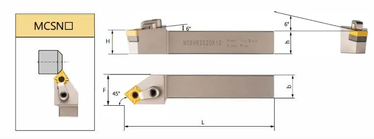 OD Turning Tool Holder-MCSNRL - One-Stop Metalworking Solutions